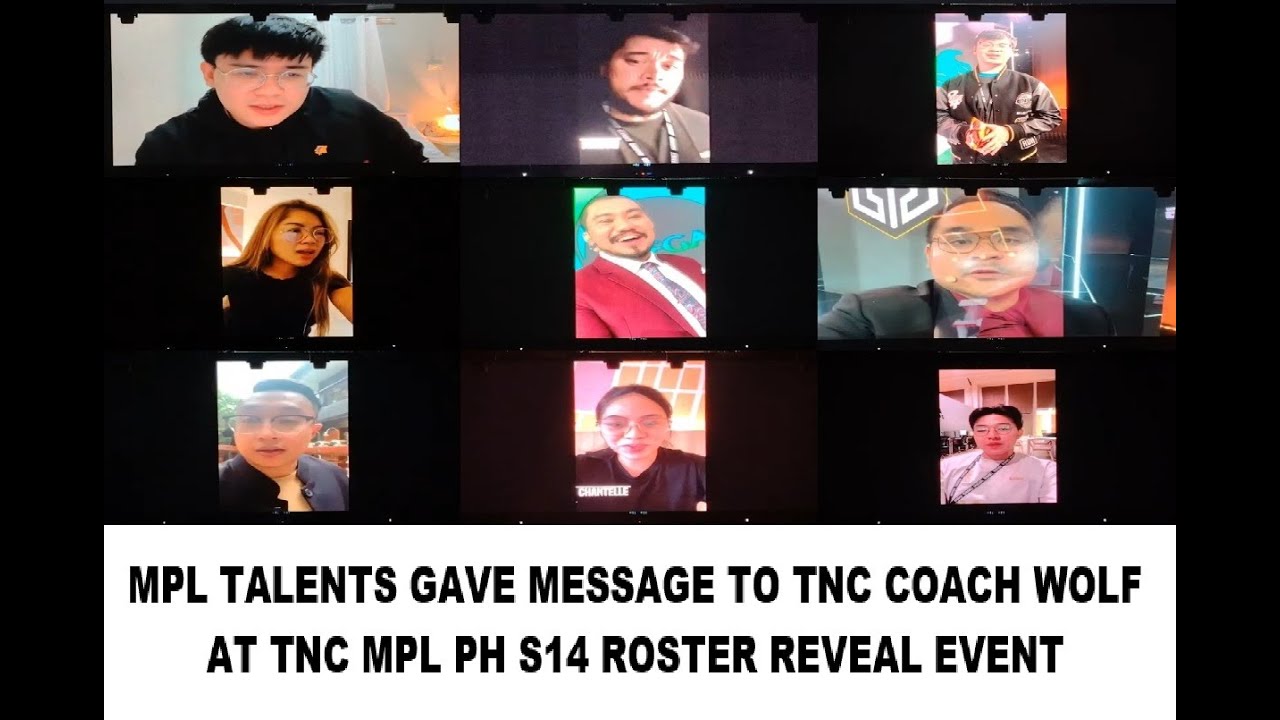 MPL Talents Gave Message to TNC Coach Wolf | TNC MPL PH S14 Roster Reveal Event - YouTube
