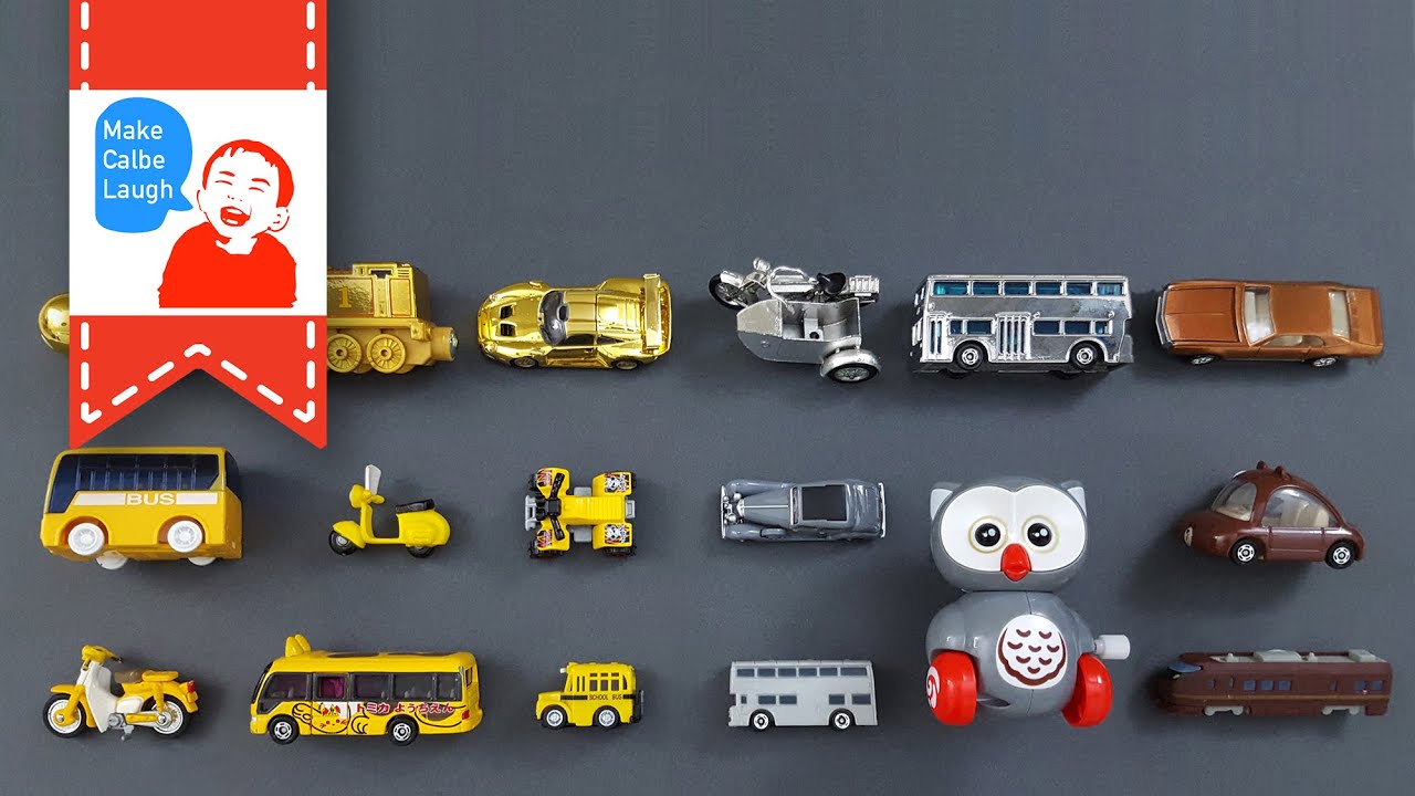 Learning Vehicles Colors for kids with tomica Cars and Trucks - YouTube