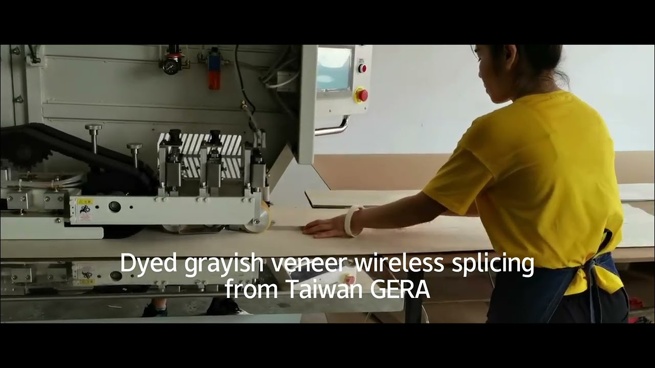 GE-1680EA Dyed grayish veneer wireless splicing #machine #furniture # ...