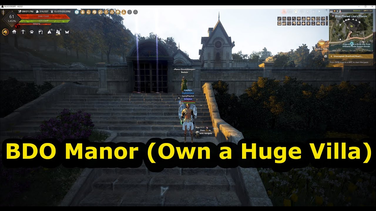 Manor in BDO Villa in Black Desert Online buffs ? - YouTube