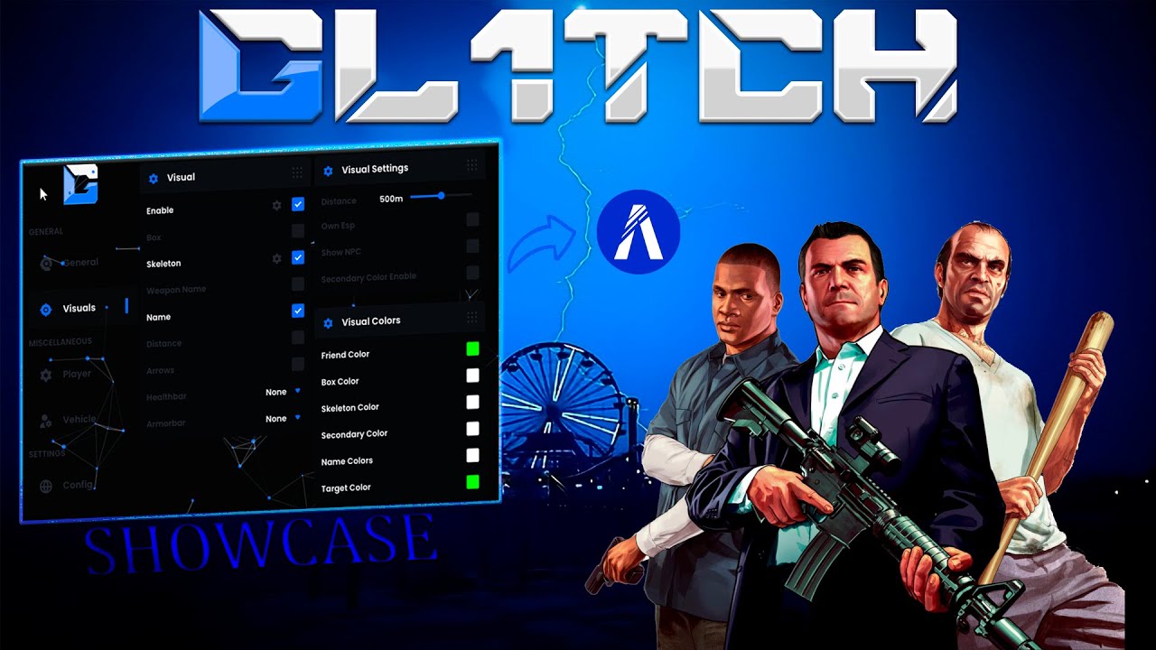 Gl1tch External 1.0 I FIvem Cheat Showcase - YouTube