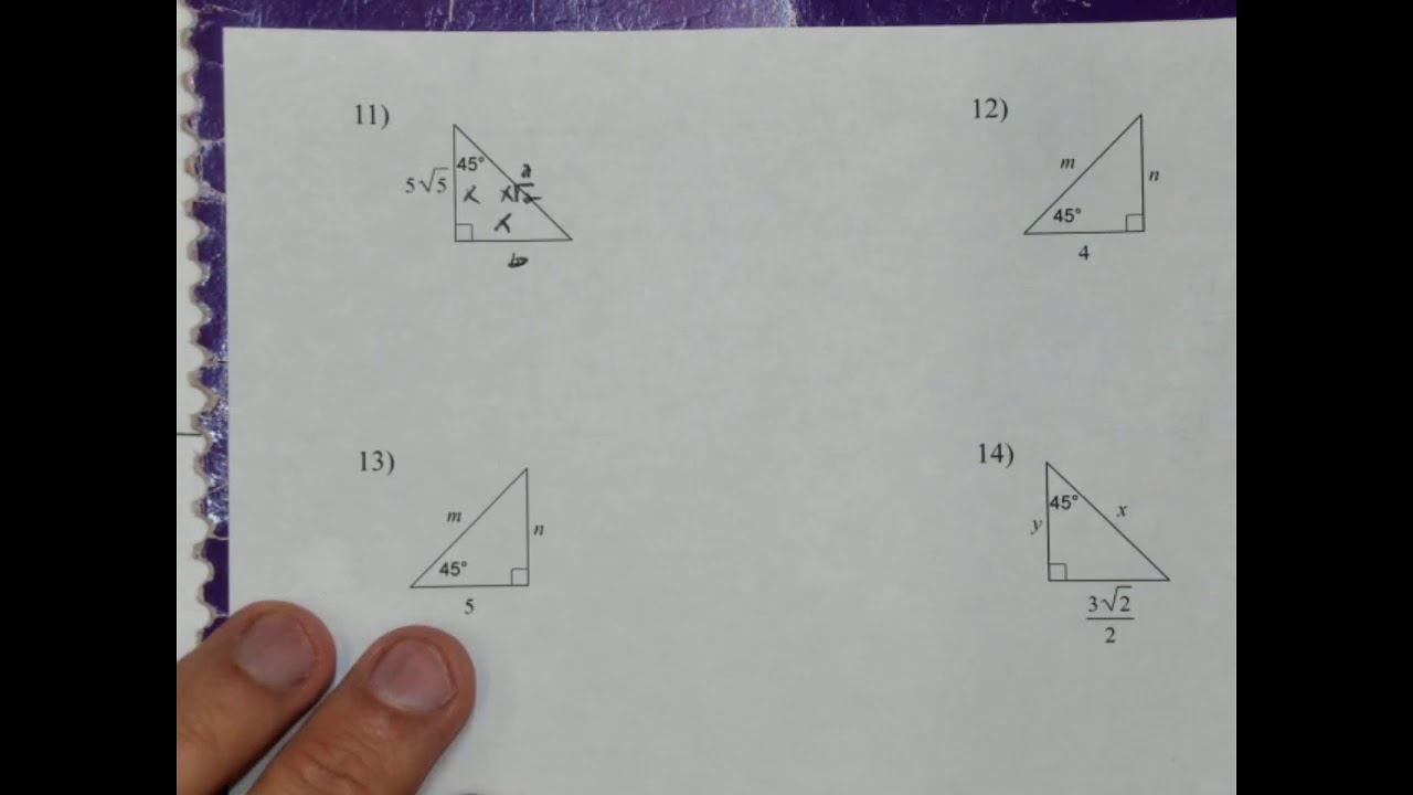 5 2 45 45 90 Triangle Practice YouTube 5-2-45-45-90-triangle-practice-youtube