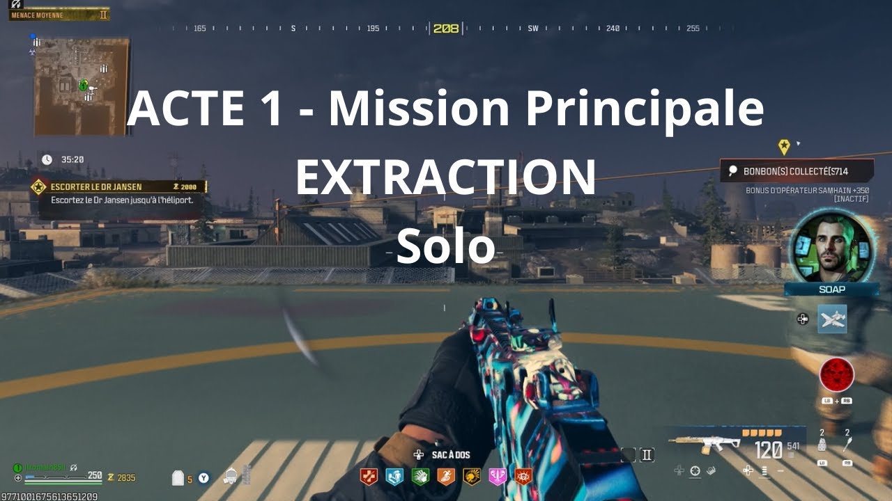 Acte 1 - Mission Principale ( Extraction ) Solo - MW3 Zombies - YouTube