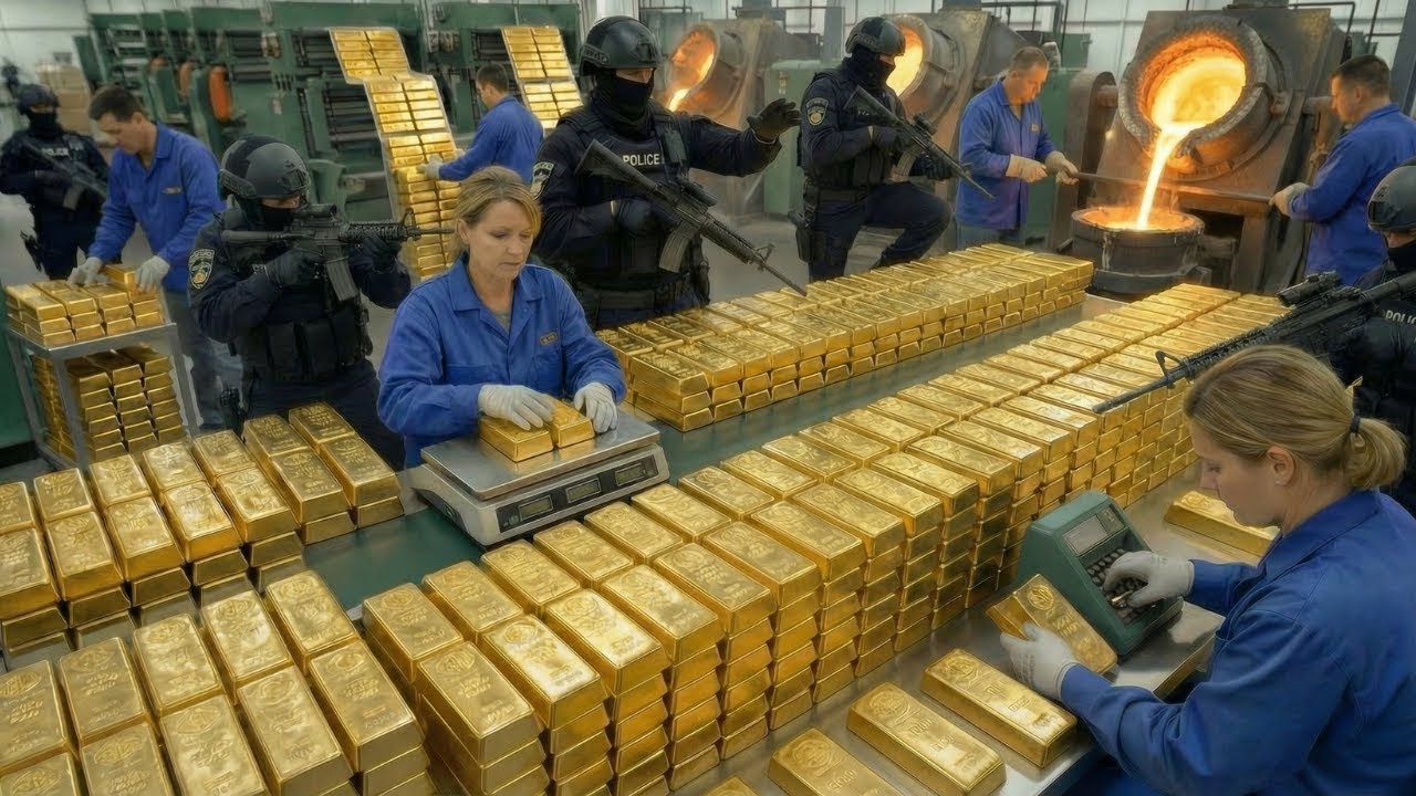 Inside the 24K Gold Factory How Mining Ore Is Refined Into Gold Bars ...