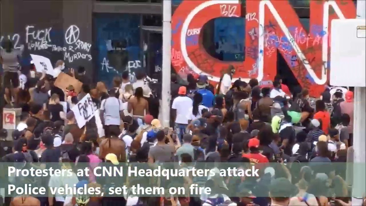 Protest at CNN Headquarters , Atlanta - YouTube