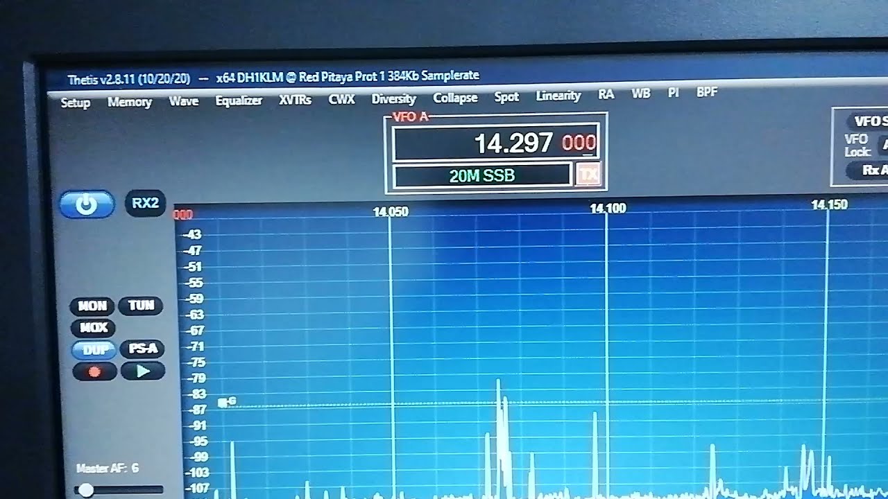SDR Thetis v2.8.11 Protocol 1 running with 384Kb Samplerate on Red ...