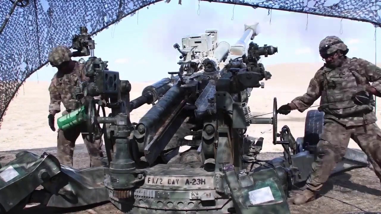 артиллерия сша стрельбы в грузии с M Triple 7 Гаубица - YouTube