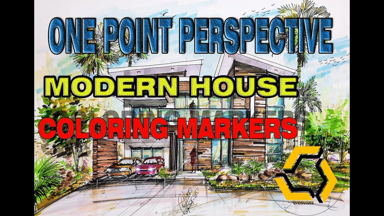 How to Draw a House in ONE POINT PERSPECTIVE Modern House ...