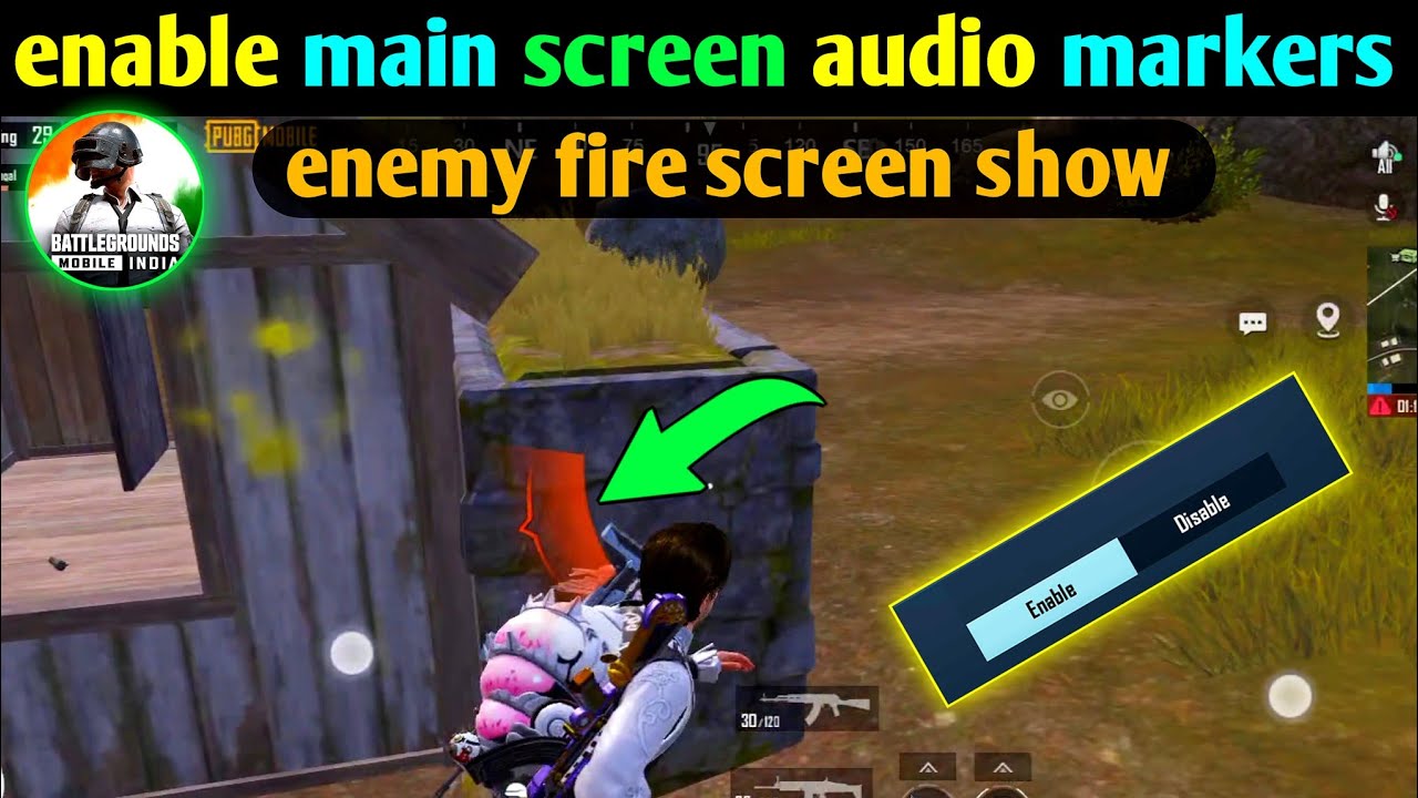 How to enable main screen audio markers BGMI new feature Where is audio ...