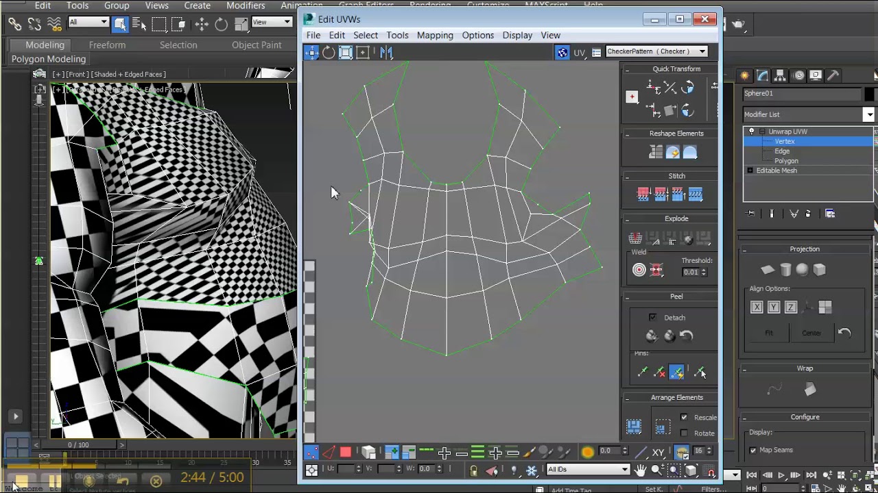 Character UV Map 3ds Max Part2 - YouTube