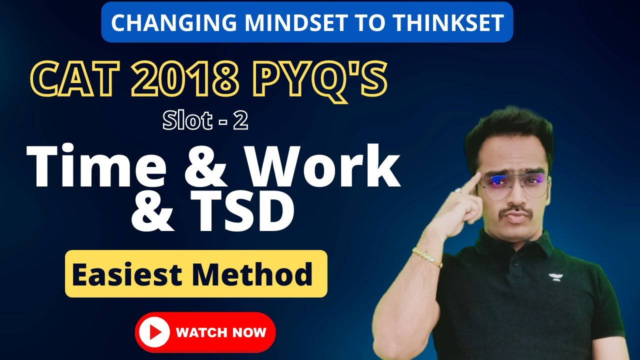 CAT Previous Year Questions | cat time and work | tsd cat pyq | CAT ...