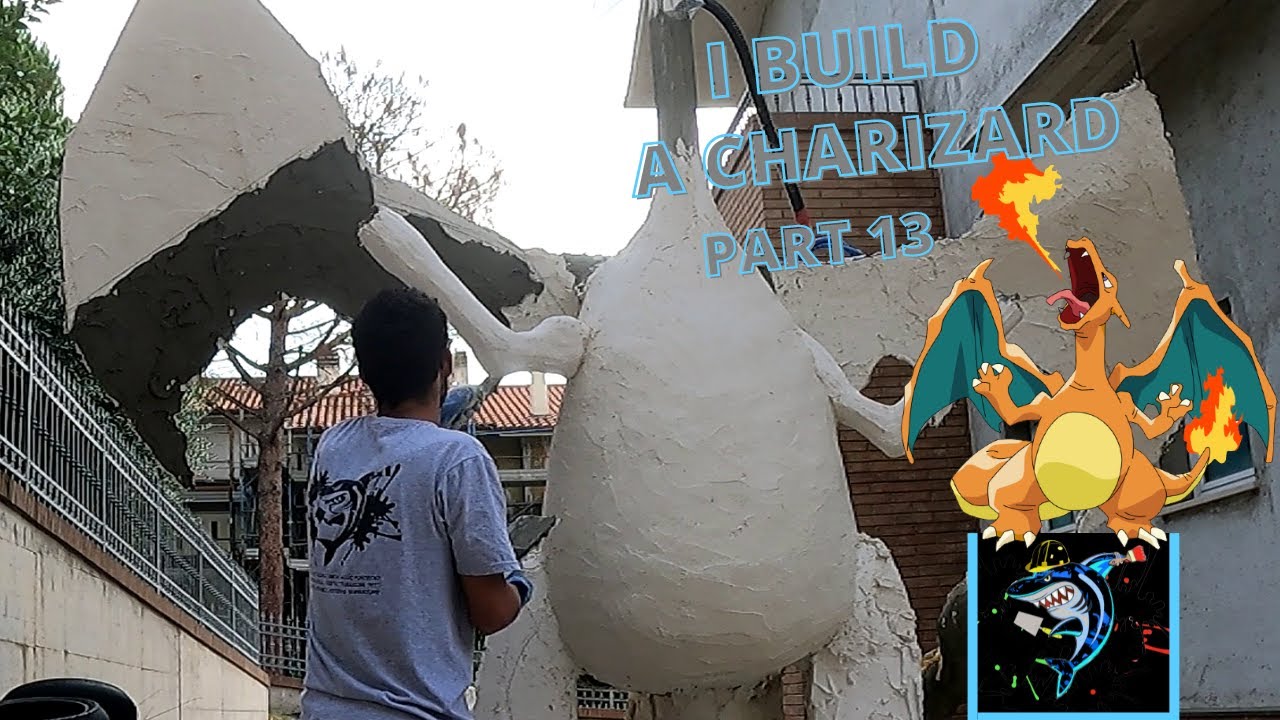 I BUILD A CHARIZARD STATUE PART 13 ! (pokemon statue creation) - YouTube