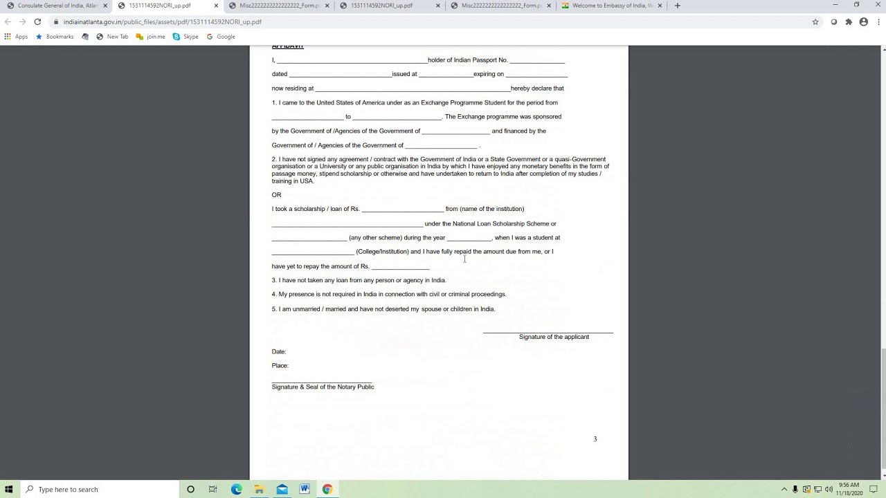 CGI Atlanta - How to apply for No Objection to Return to India (NORI ...