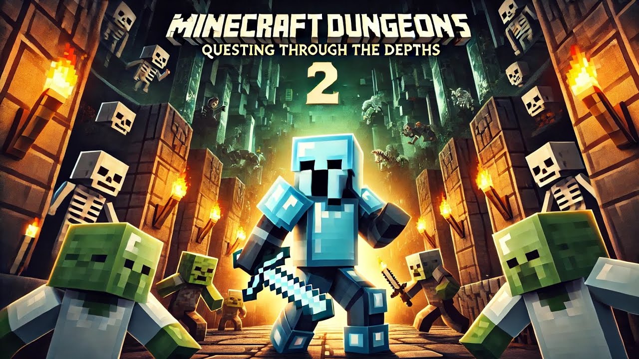 Minecraft Dungeons #2: Questing Through the Depths - YouTube