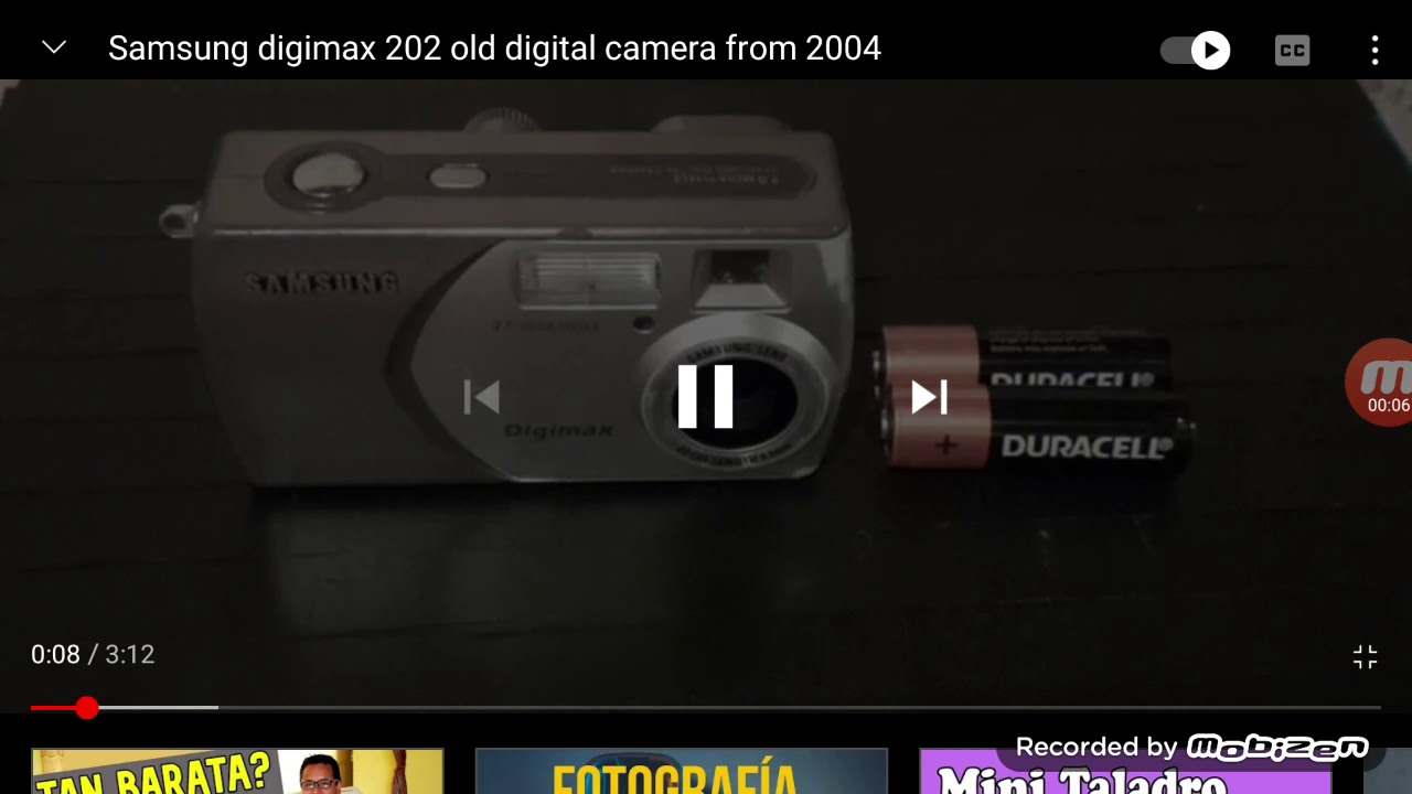 Samsung digimax 202 old digital camera from 2004 - YouTube