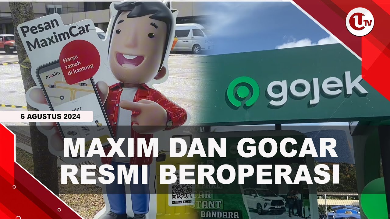 MAXIM DAN GOCAR RESMI BEROPERASI DI BANDARA HANG NADIM | U-NEWS - YouTube