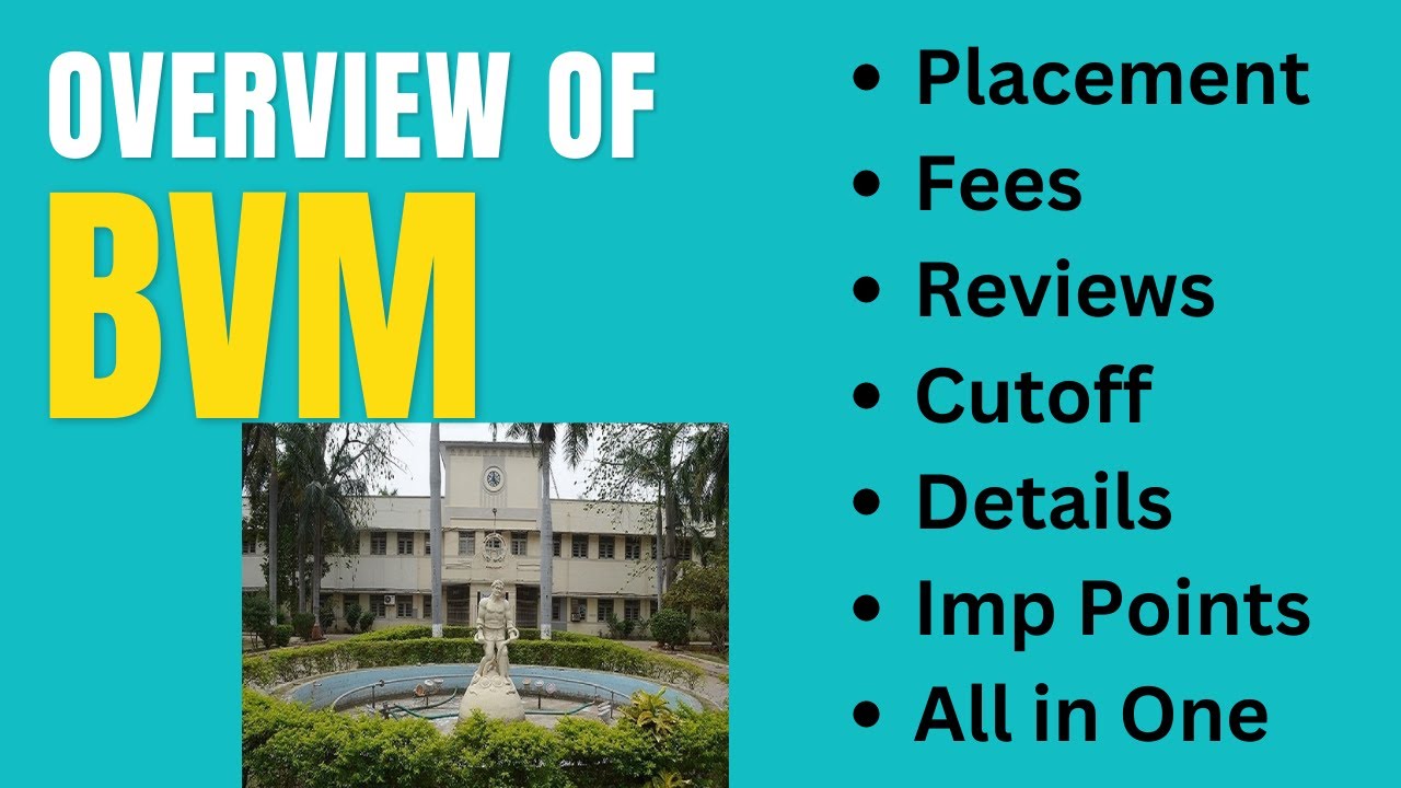 BVM VVNagar Reviews: Placement, Cutoff, Overview - YouTube