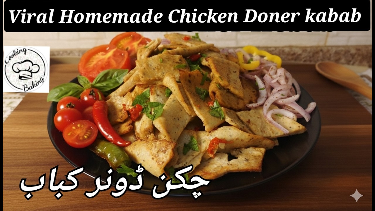 How to make chicken Donner Kabab/ Turkish Doner kabab recipe/ Viral ...