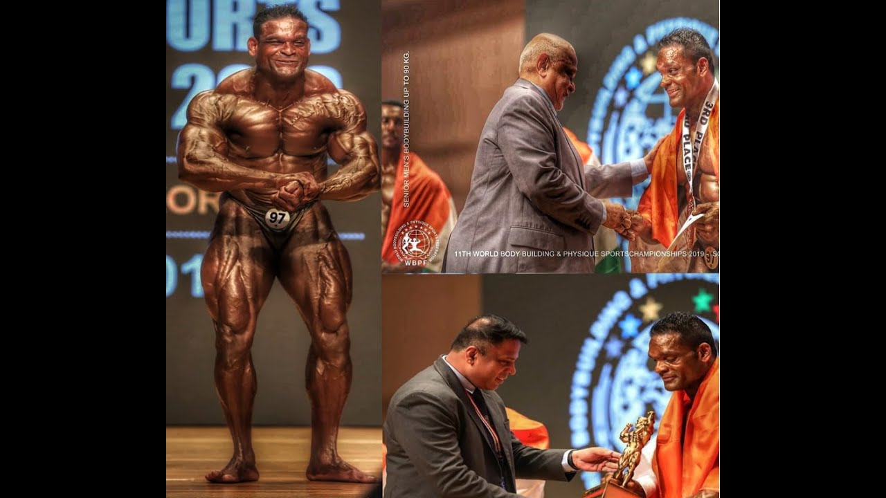 Rajendran Mani posing round / 11th WBPF Mr World championship 2019 ...