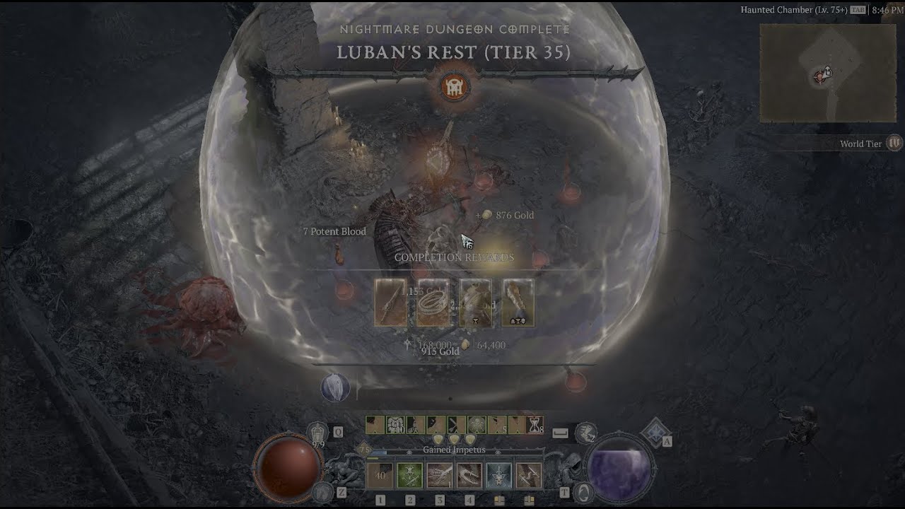 Diablo 4, Luban's Rest, WT4 T35, Nightmare Dungeon Run, Rogue - YouTube