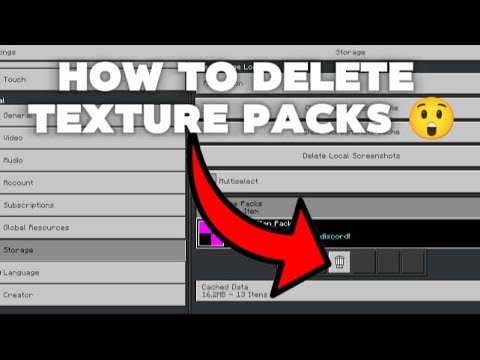 How to delete Minecraft Bedrock texture packs - YouTube