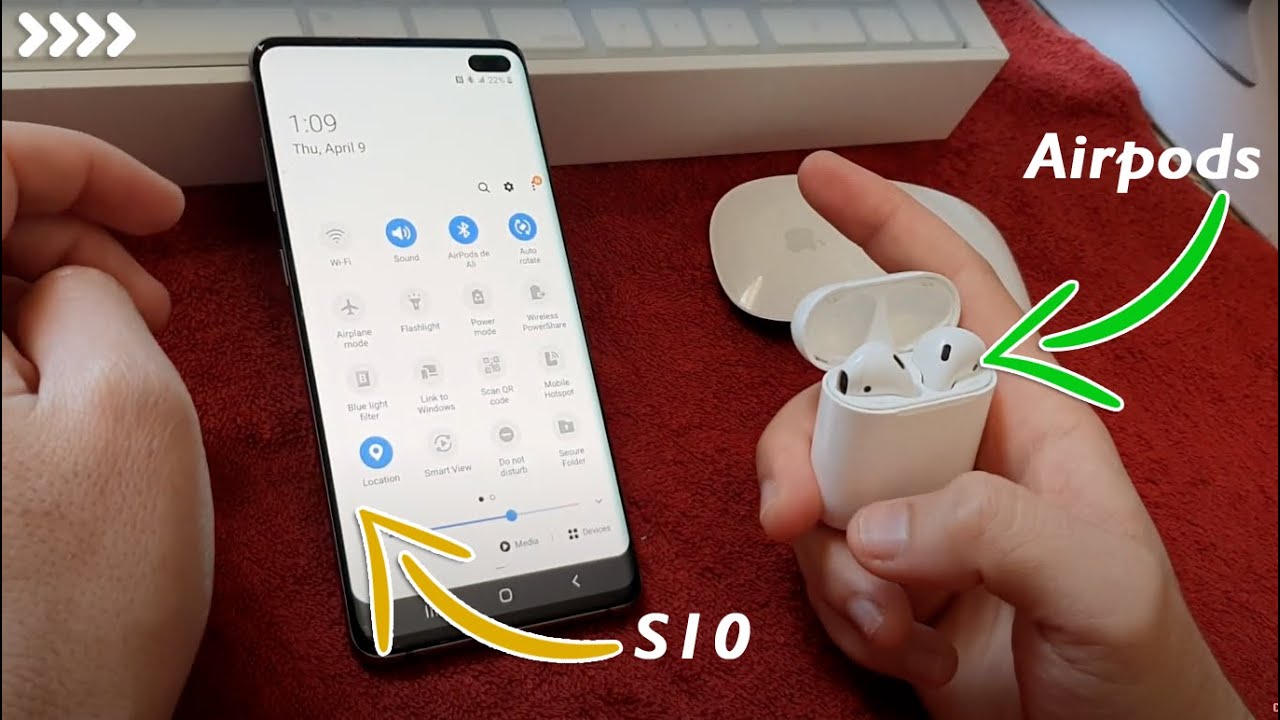How To Use Apple Airpods With Samsung Android Phone S10 Android 10 how-to-use-apple-airpods-with-samsung-android-phone-s10-android-10