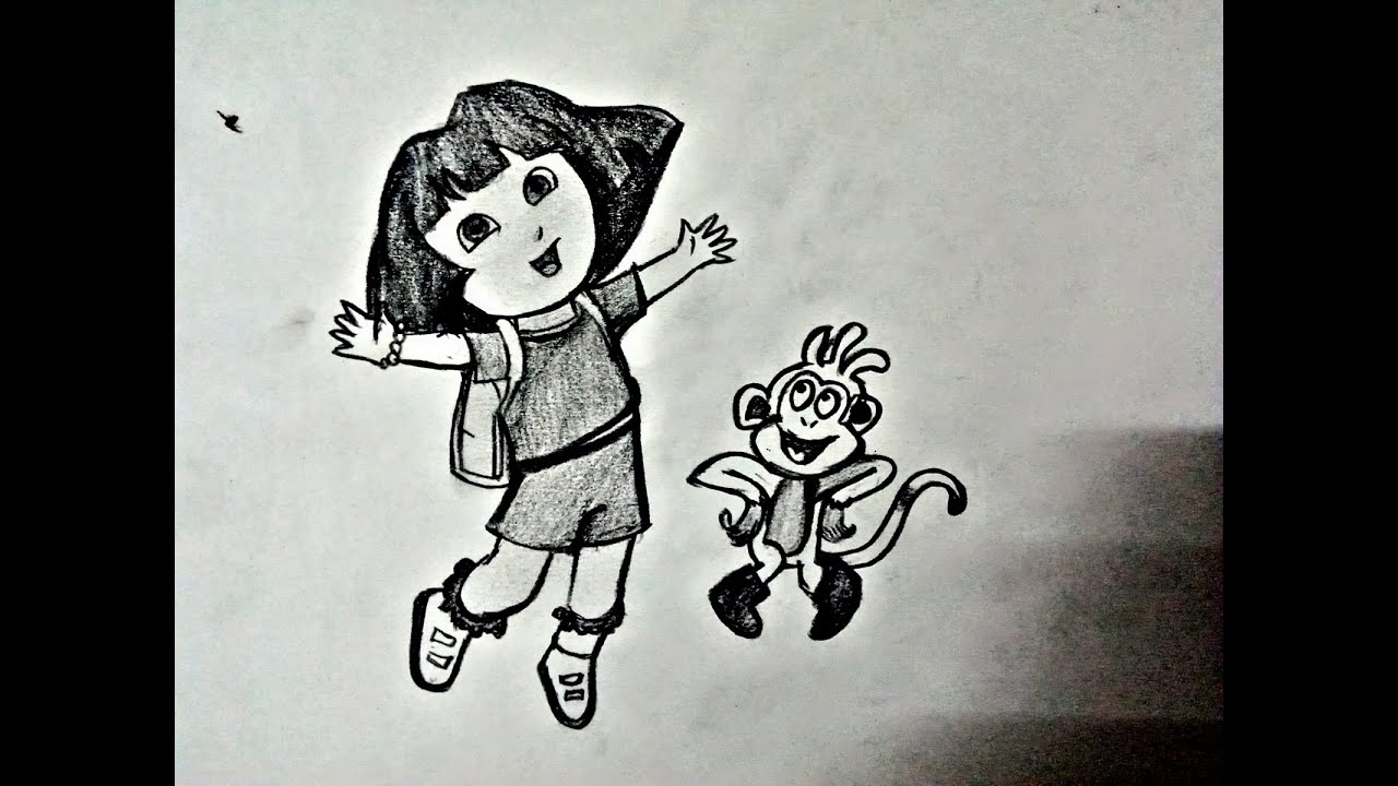Dora bujji drawing easy drawing Dora step by step/Dorabujji drawing ...