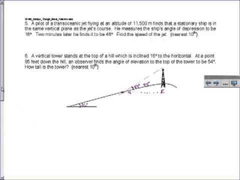 Oblique Triangle Word Problems PreCal 12-6 - YouTube