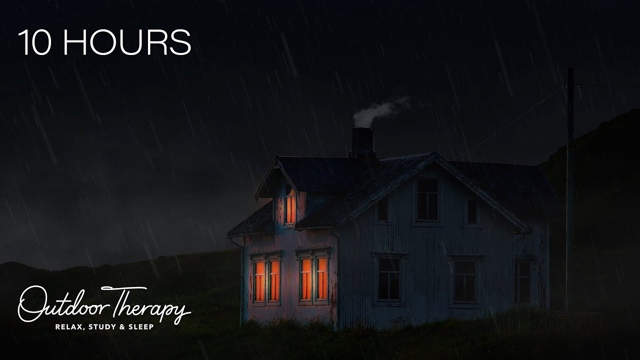 Spooky Stormy Night at a Haunted House | Halloween Ambience with ...