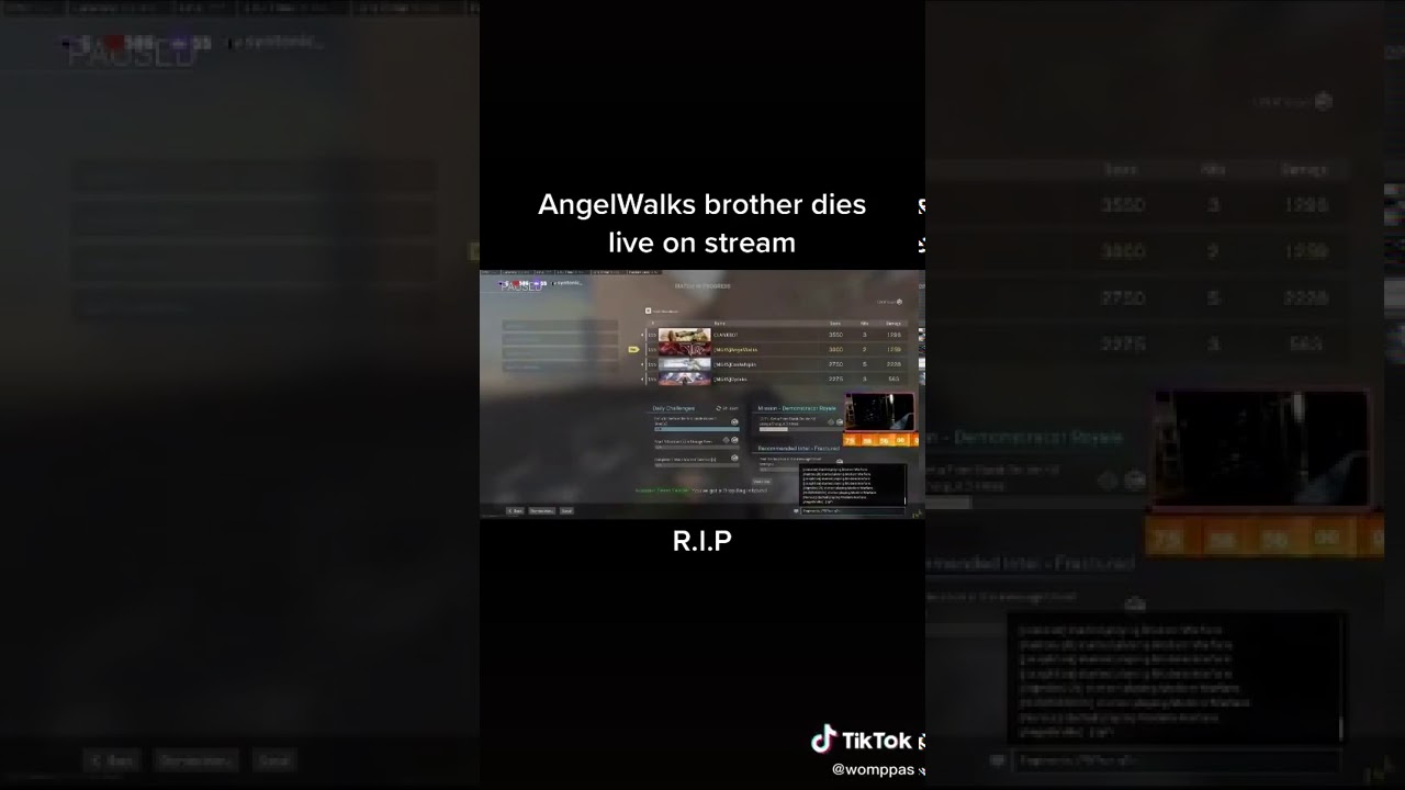 Angel Walks Brother Dies On Stream | Full Clip w/audio - YouTube