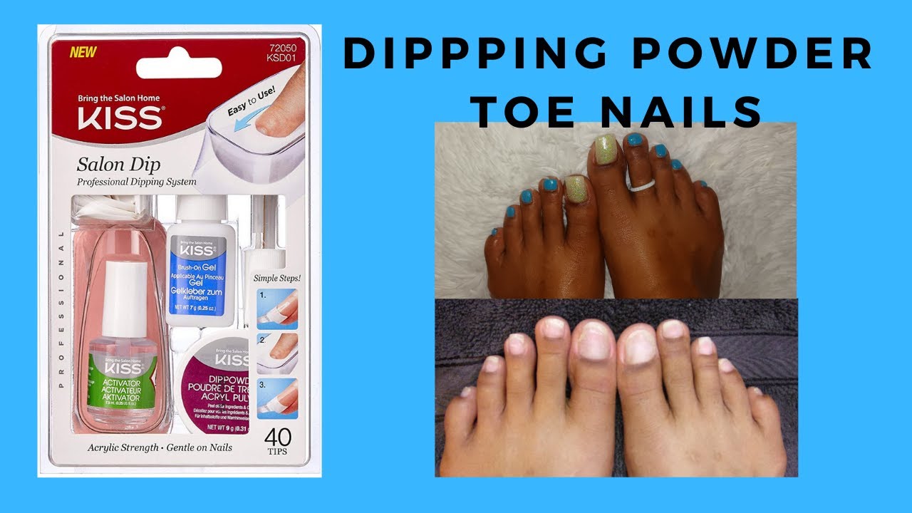 Kiss Dip powder Toe Nails - YouTube