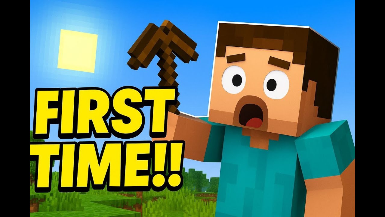 Playing Minecraft for the 1st time | day 1 - YouTube