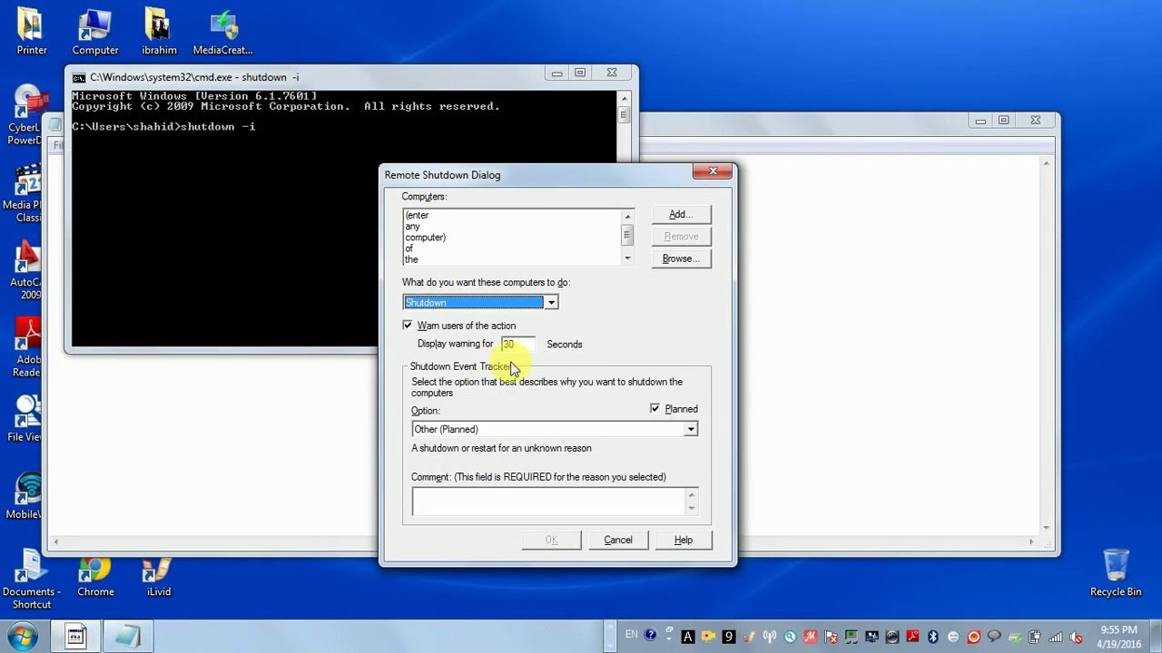 CMD Tricks - How to shutdown or restart another persons computer using ...