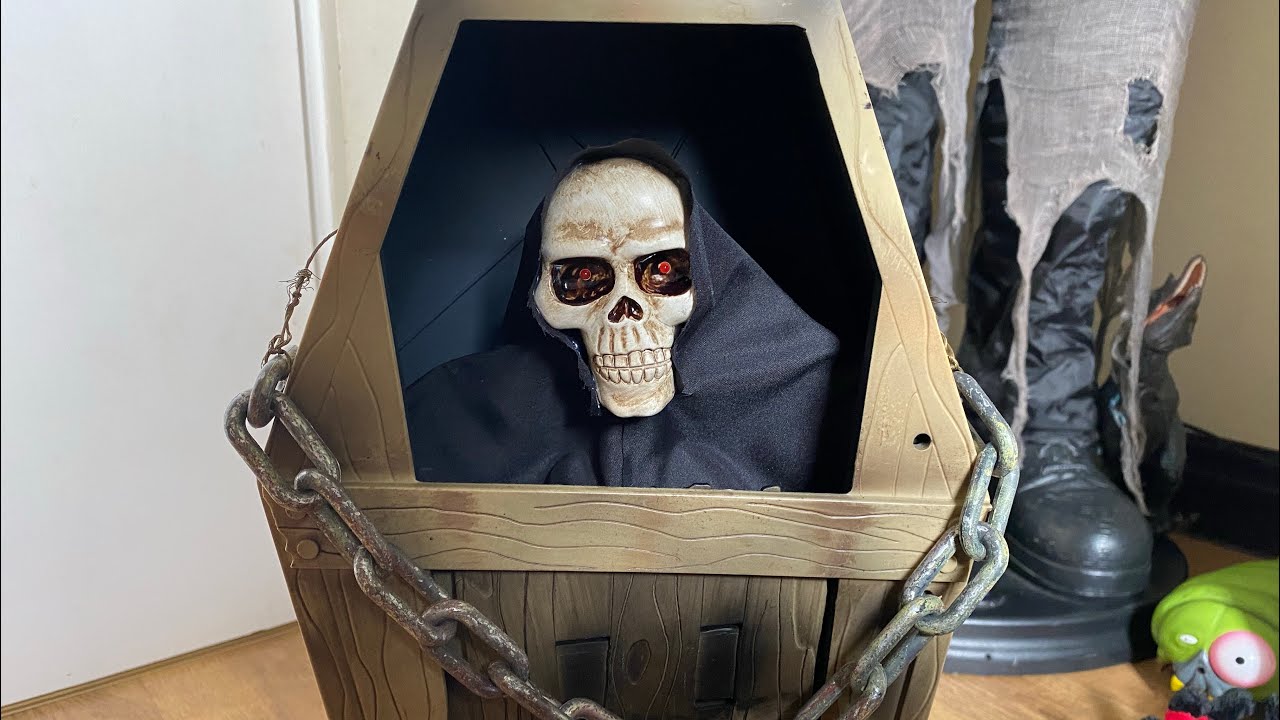 Gemmy Animated Grim Reaper Cursed Coffin (2008 UK Exclusive Version ...