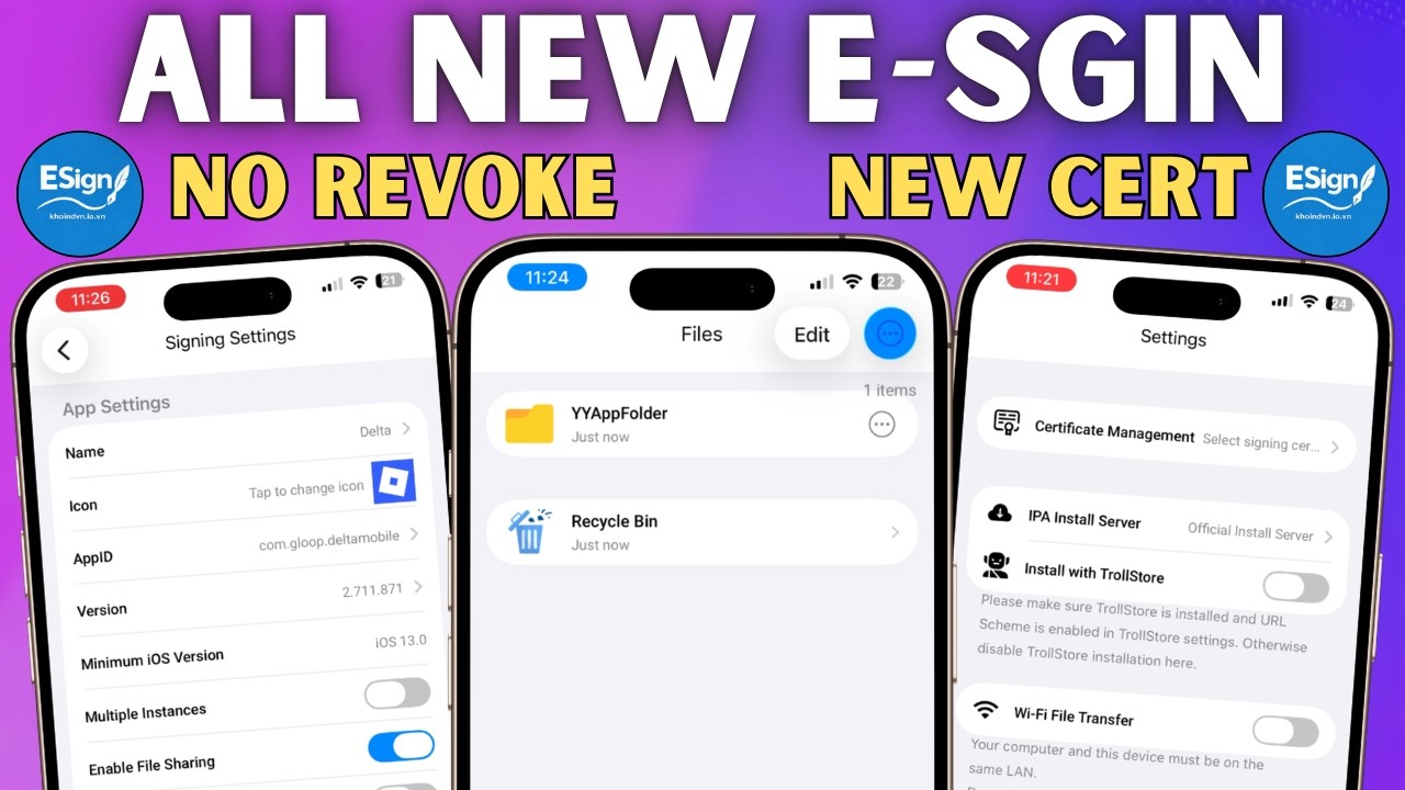 All New ESign iOS Guide | New Cert, New Interface, No Revokes | Install ...