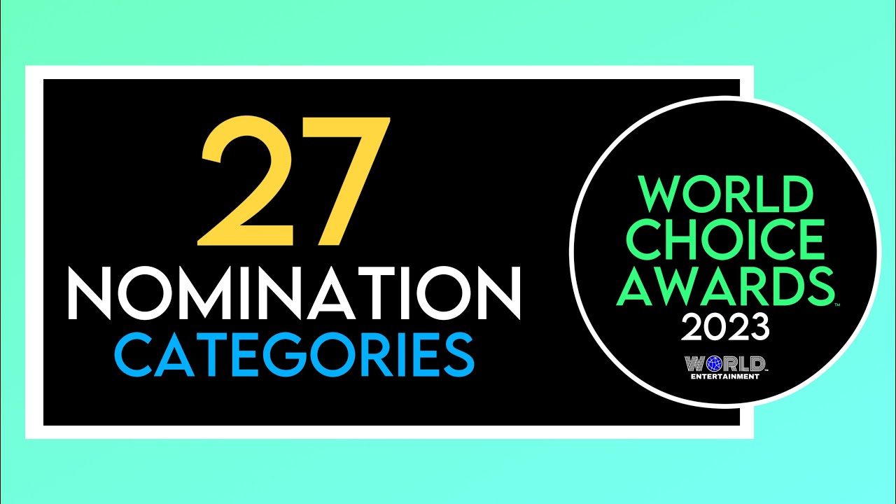 World Choice Awards 2023: Nomination Categories - YouTube