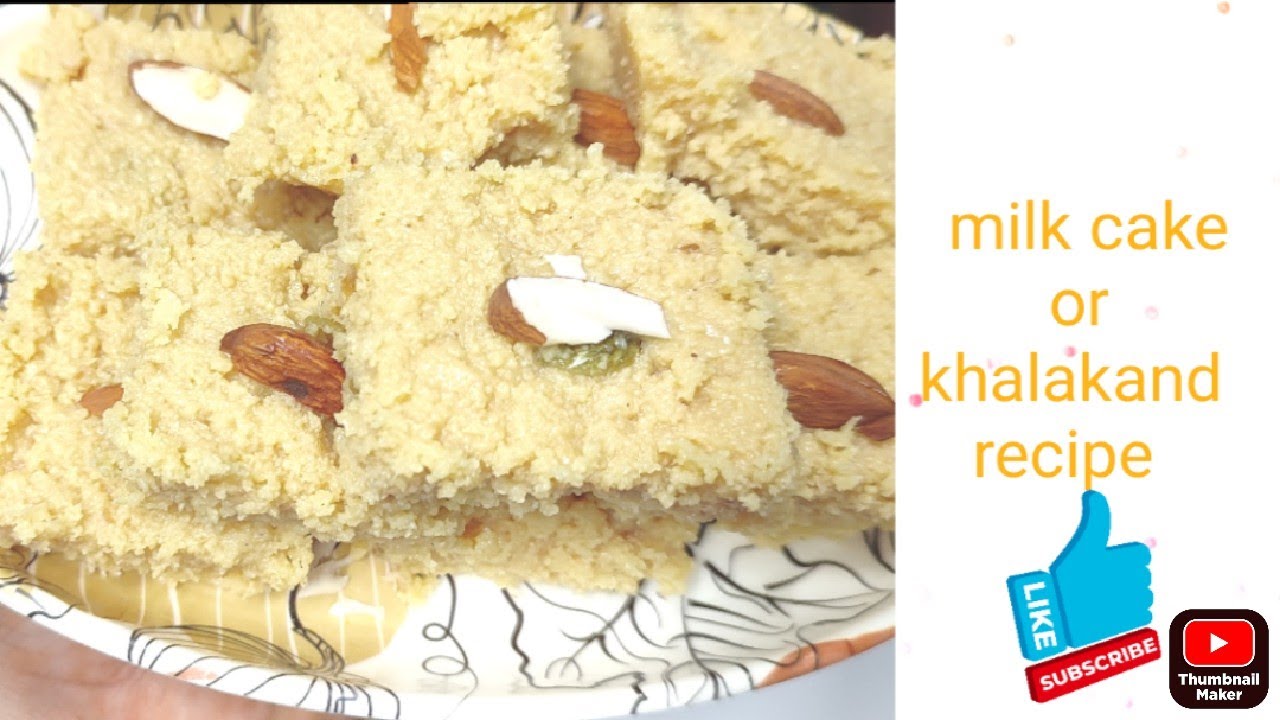 khalakand recipe, milk cake recipe - YouTube