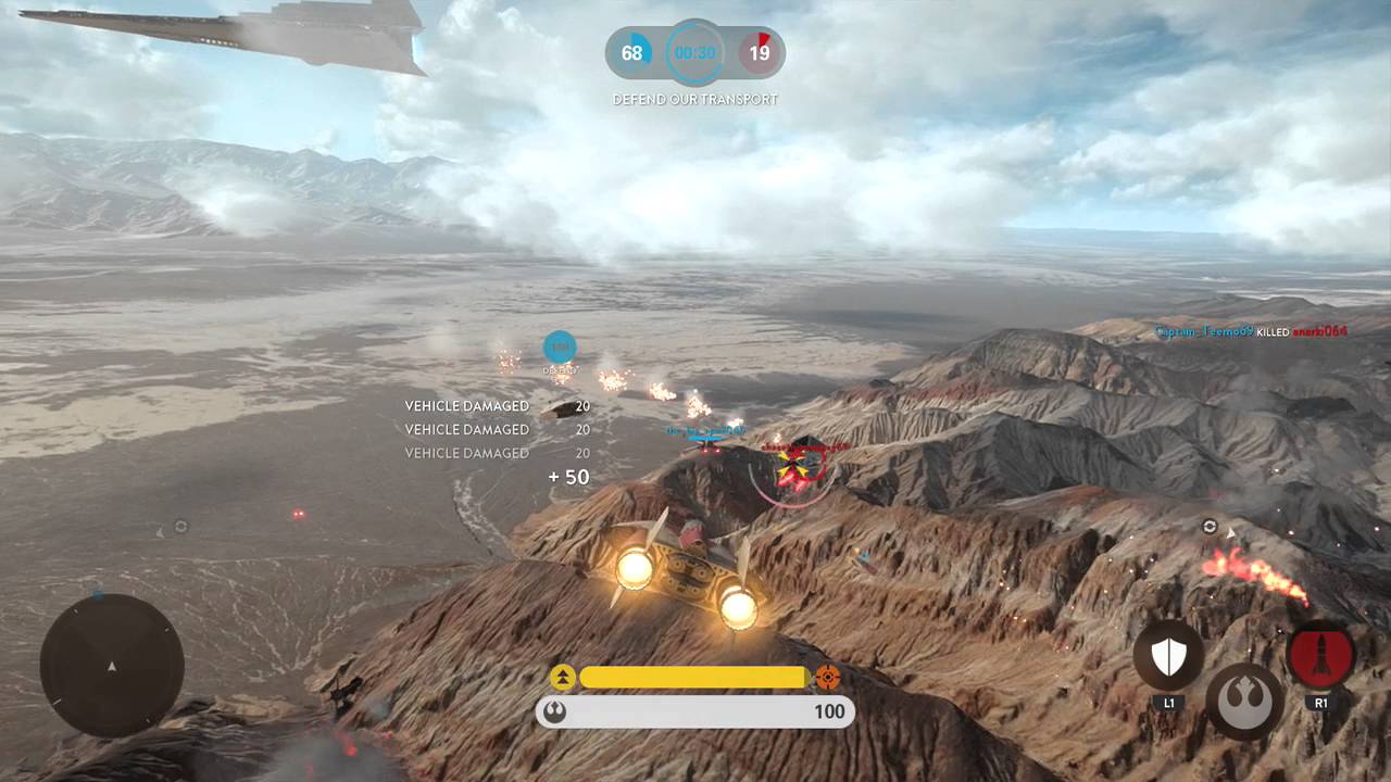 Star Wars:Battlefront Sky battle - YouTube