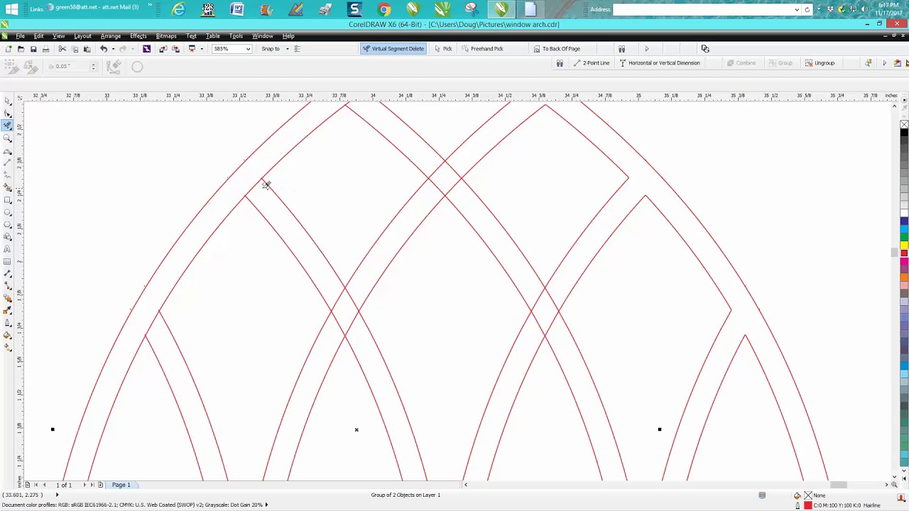 Corel Draw Tips & Tricks Window Arch Part 4 - YouTube