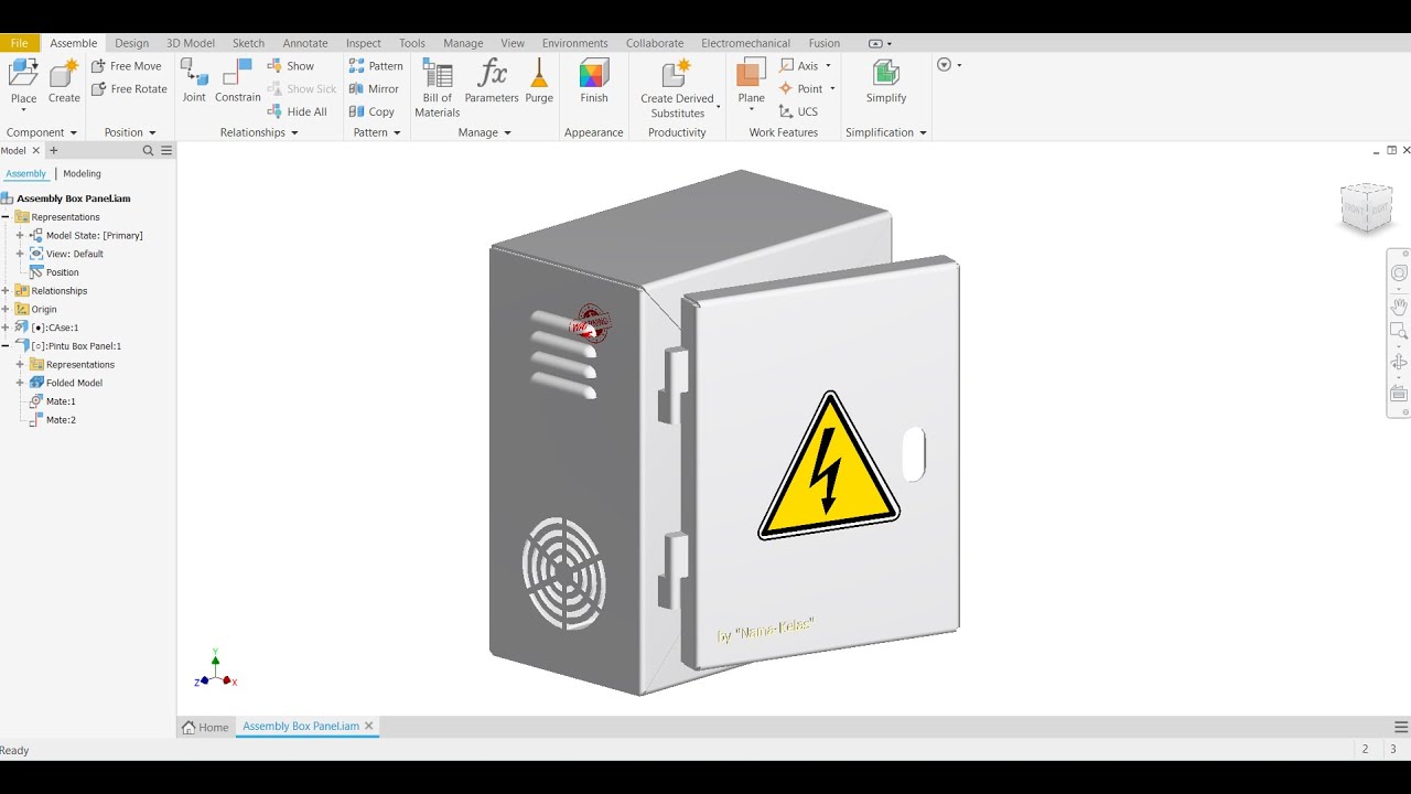 Tutorial Inventor Sheet Metal (Part 1): Cara Membuat Box Panel - YouTube
