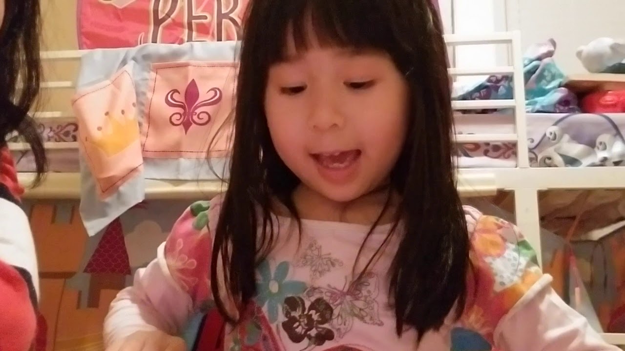 Hanah sings different songs for teacher J. - YouTube