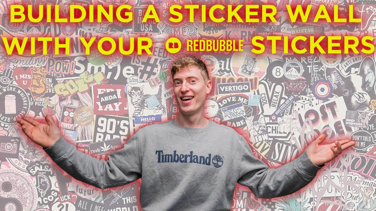 The Redbubble Sticker Wall!! Ultimate Print on Demand Quality Test ...