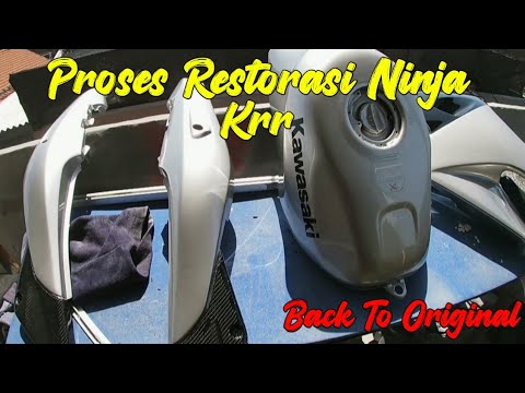 Proses Repaint Ninja Krr Kembali Ke Warna Original 🔴 Mix Warna Silver ...