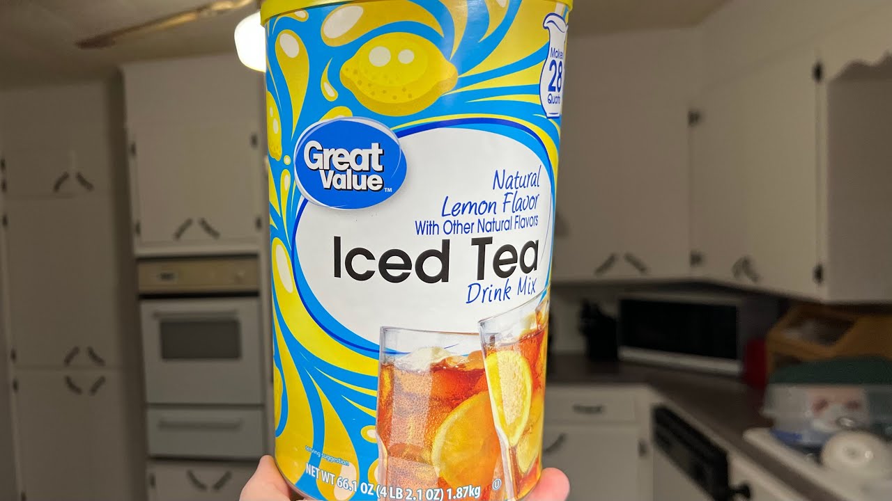 Walmart Great value lemon iced tea drink mix review - YouTube