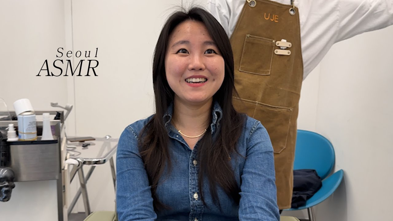 ASMR 💈 hair clinic sound with cute girl ️ South Korea's hairdresser ...