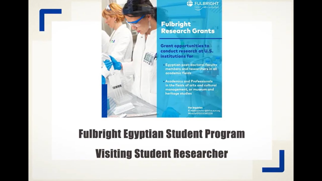 Fulbright Egyptian Student Program - Visiting Student Researcher - YouTube