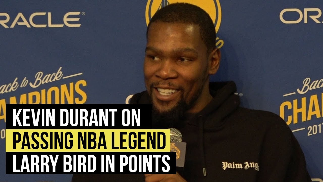 Warriors' Kevin Durant on passing Larry Bird in points - YouTube