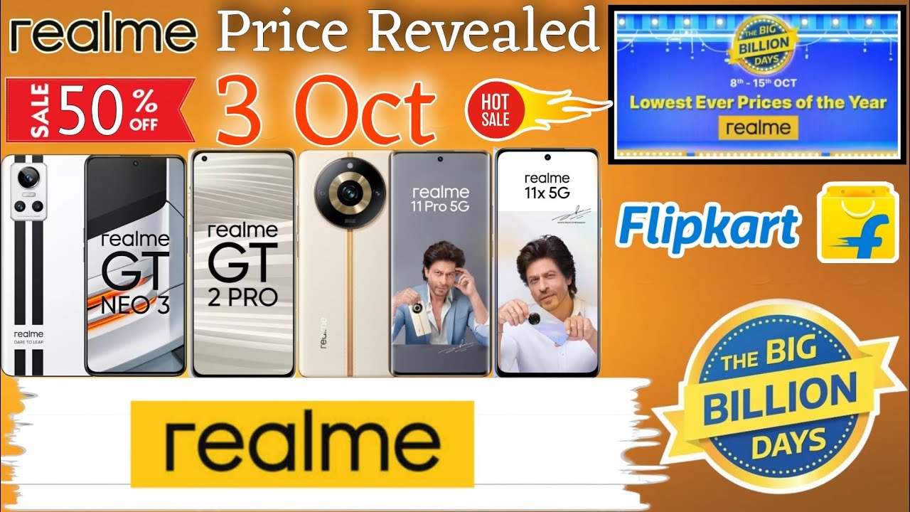 Flipkart Big Billion Day 2023 Realme Price Revealed | Realme Zero Hour ...
