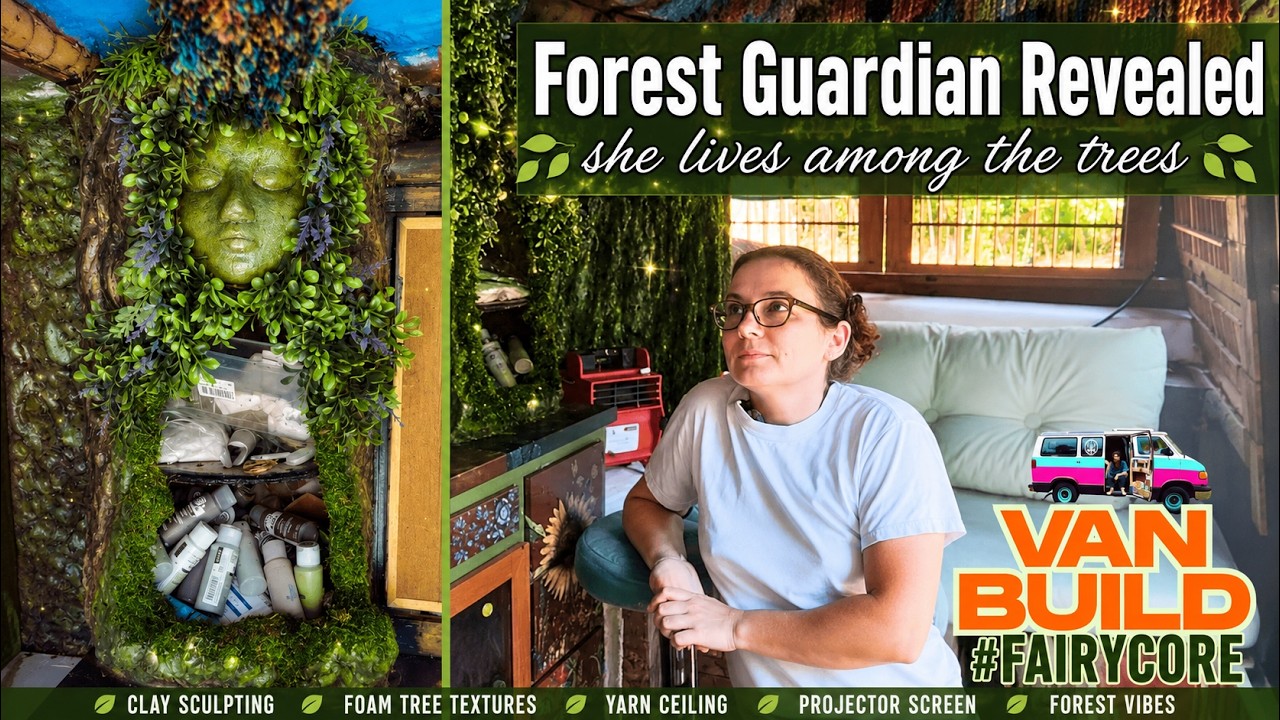She Lives In A Tree | Forest Van Build Progress Tour - YouTube