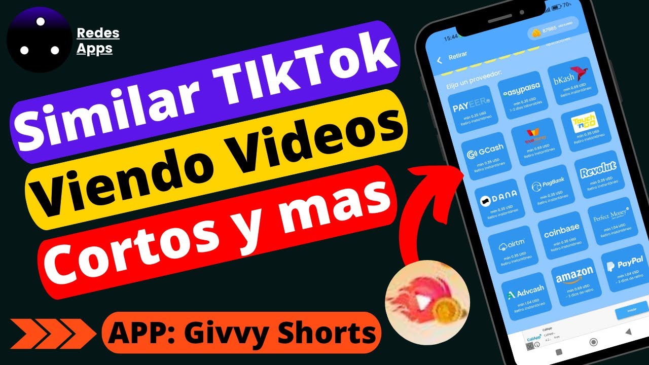 Videos 🤑 Givvy Shorts Paga | App Para Ganar Dinero Viendo Videos Cortos ...